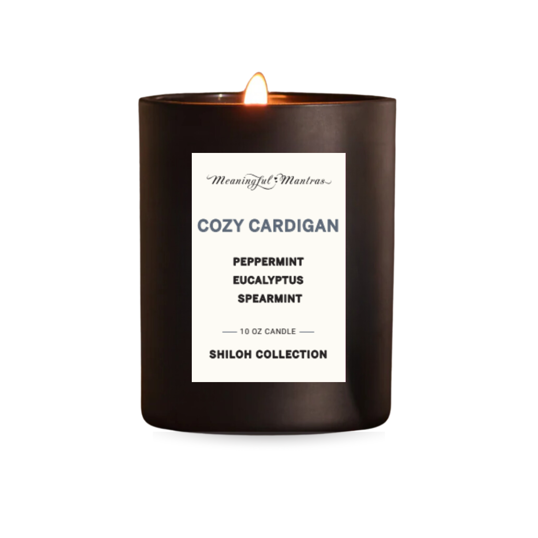 Cozy Cardigan 10oz Natural Candle | Meaningful Mantras