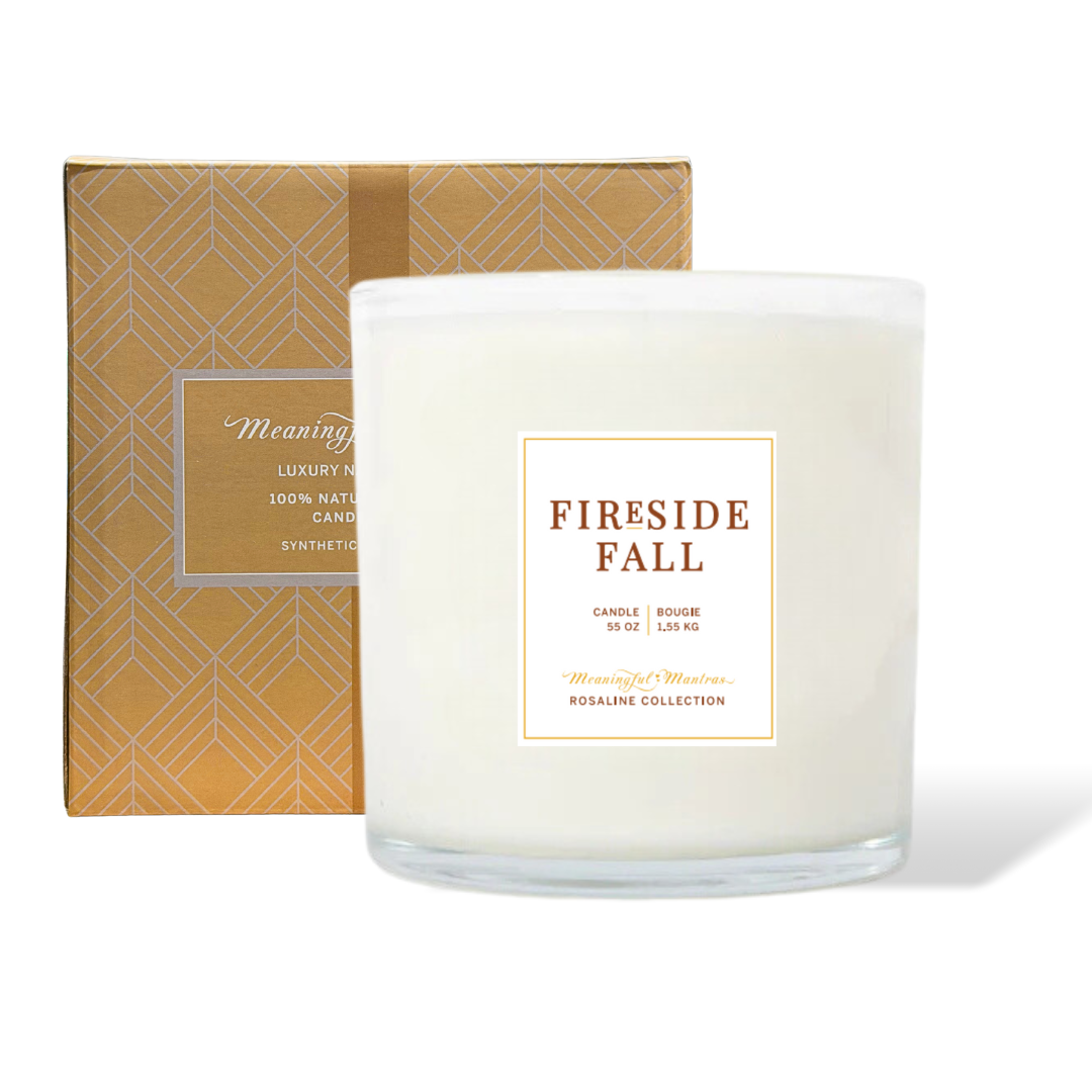 Fireside Fall 55oz Natural Candle | Meaningful Mantras