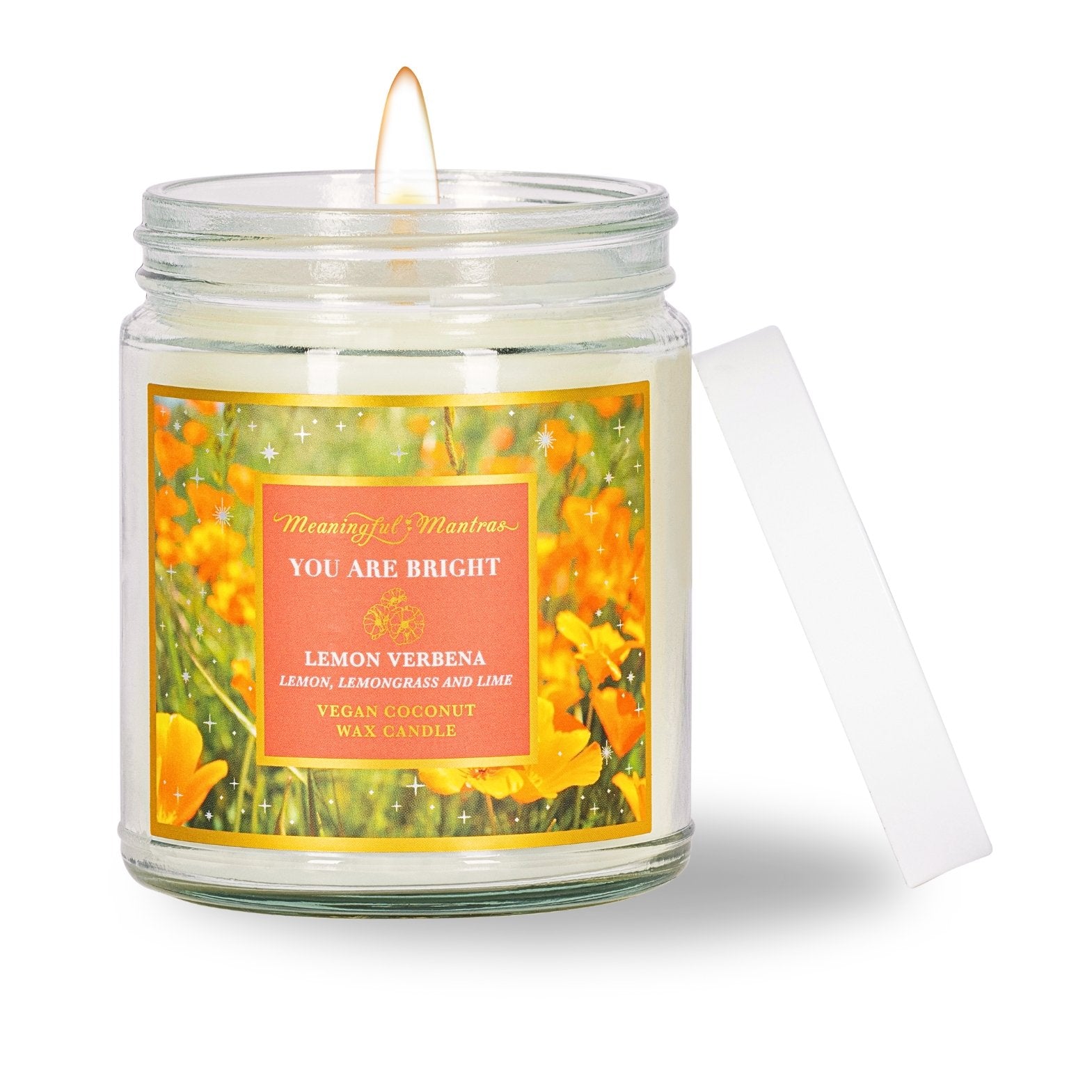 You Are Bright Lemon Verbena Aromatherapy Candle – Meaningful Mantras